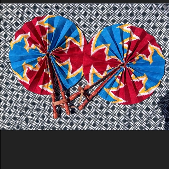 Other | African Print Hand Fan | Poshmark